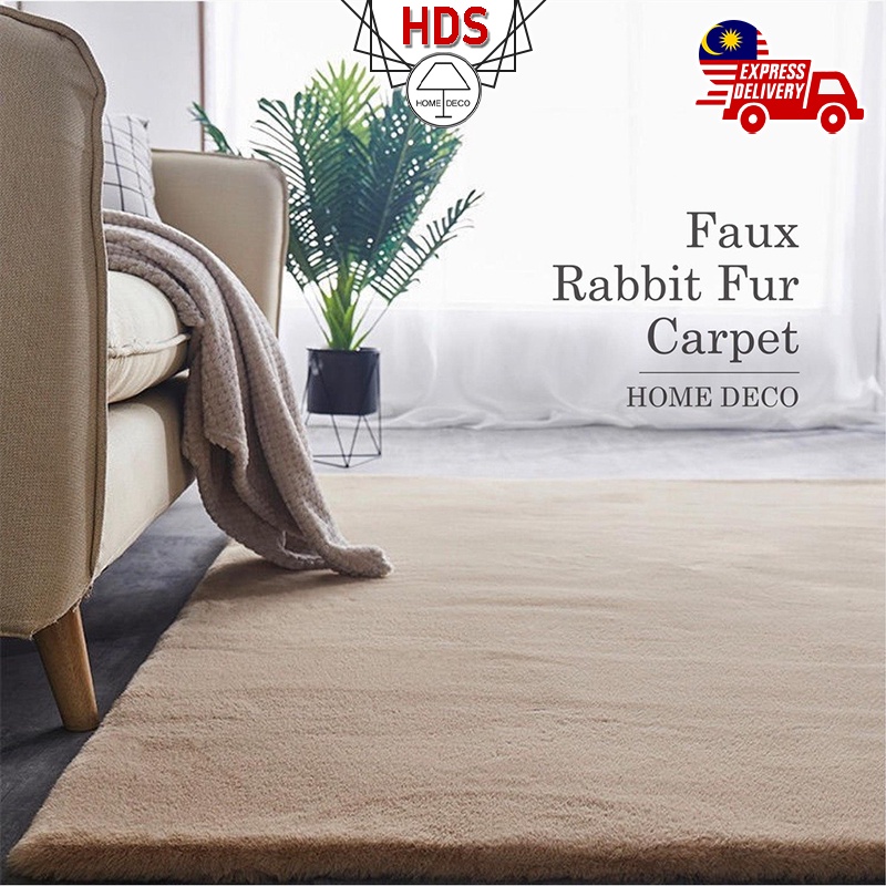 HDS Soft Fluffy Faux Rabbit Fur Carpet 🐇 Thick Artificial Rabbit Hair ...