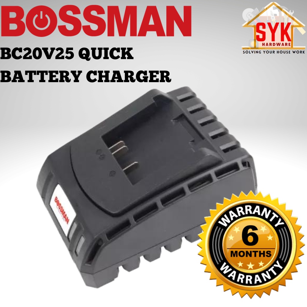 SYK BOSSMAN 20V BC20V25 Lithium Li-ion Quick Battery Charger Fast ...