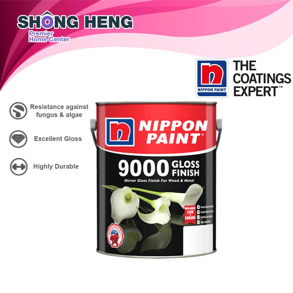 5L - Nippon 9000 Gloss Finish Wood & Metal Paint - Favourite Color ...
