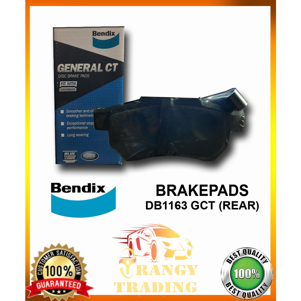 BRAKE PADS BENDIX DB1163 GCT For CIVIC SIR, CITY TYPE-Z (1999-2001 ...
