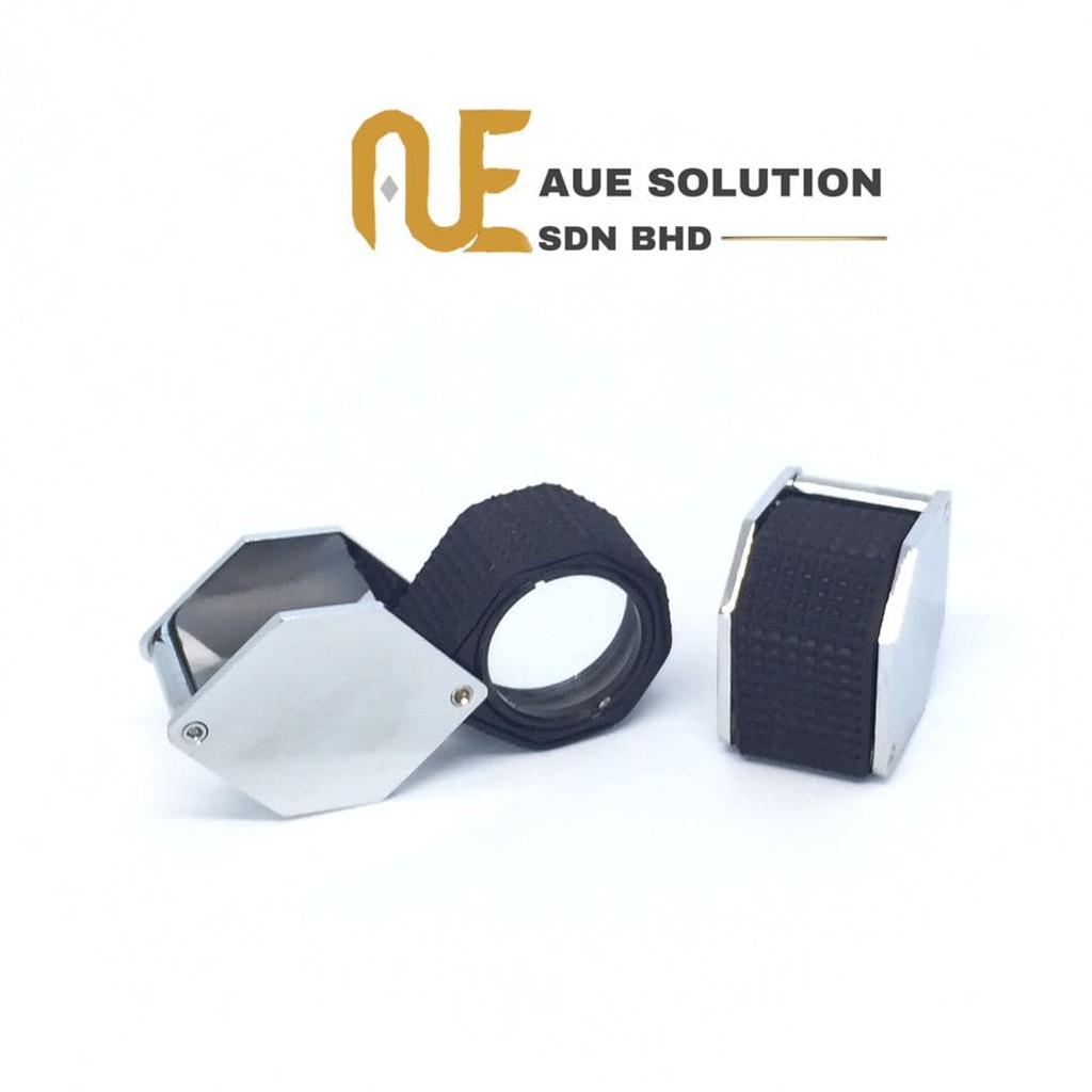 Eyeloupe 10x Triplet 21mm Hexagonal Black/Chrome Jewelry Diamond ...