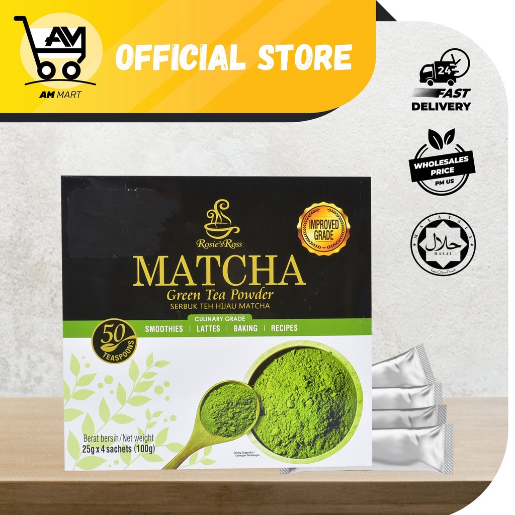 🌙RAYA SALE MUCCHA by Rosie's Ross Matcha Green Tea Powder #25, #100g ...
