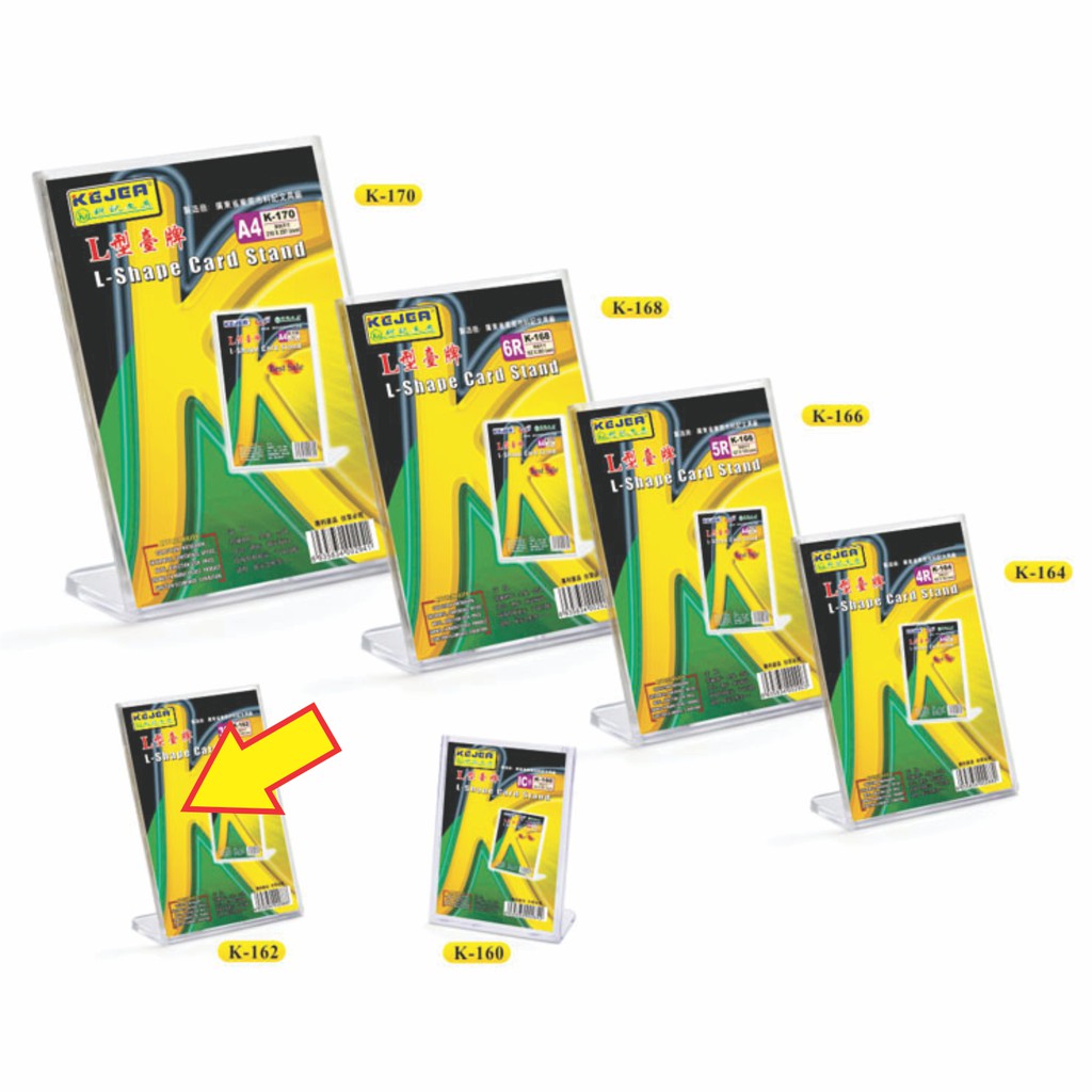 Acrylic L-Shaped Display Stand L Shape A4 / 3R / 4R / 5R / 6R / Name ...