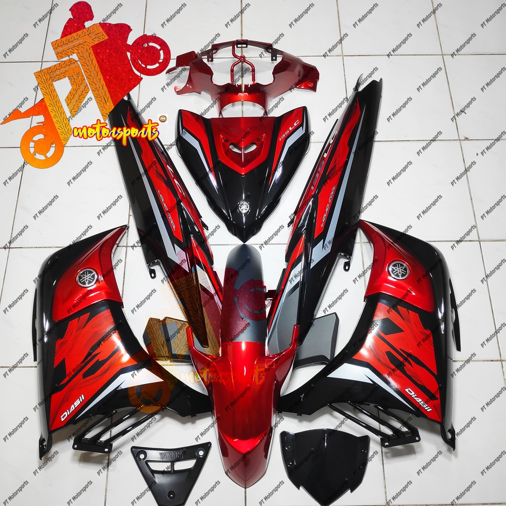 Yamaha Lc 135 V7 Cover Set Bodyset Pnp V4 V5 V6 V7 RM7 Candy Red Black ...