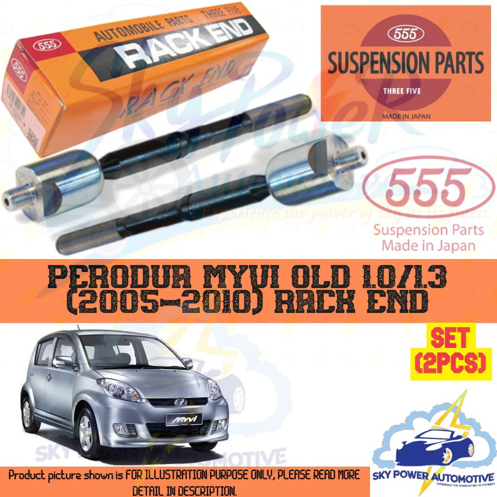 PERODUA MYVI OLD 1.0/1.3 (2005-2010) 555 JAPAN BRAND STEERING RACK END ...