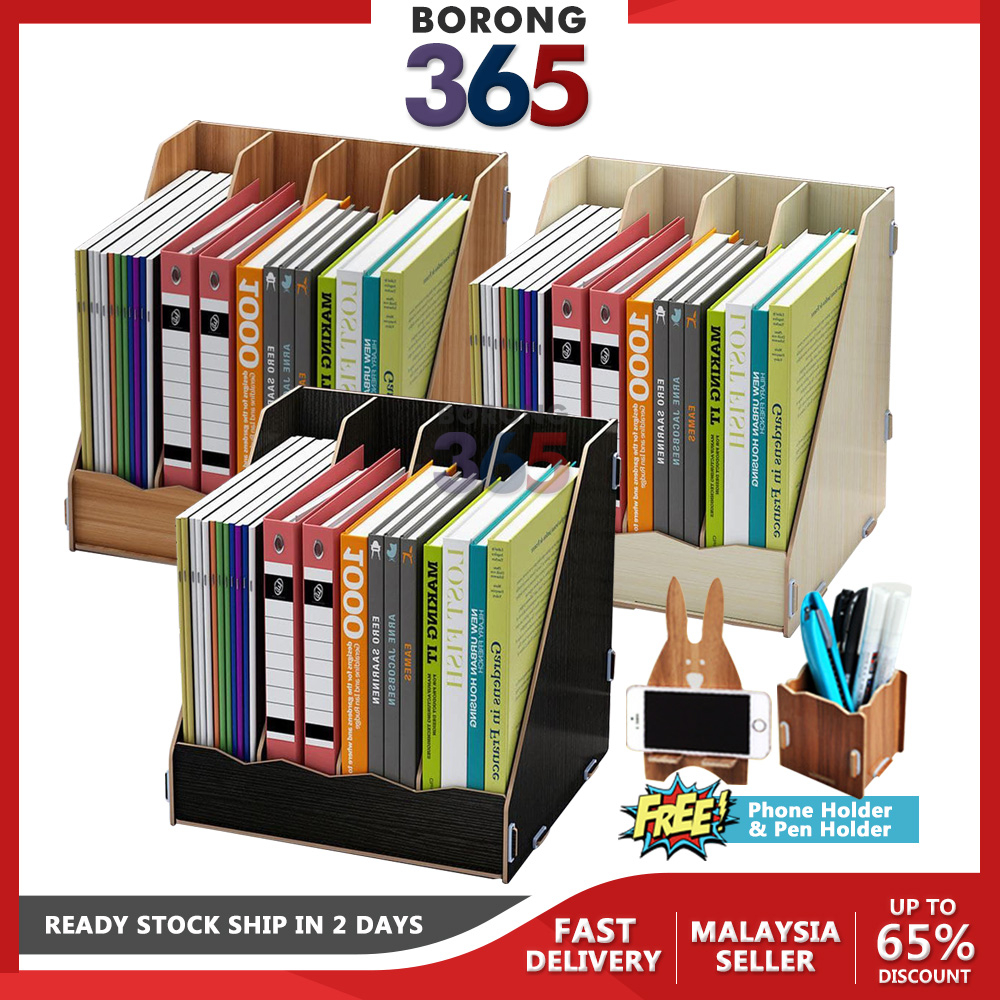 Borong365 Space Saving File Document Desk Stand Office Table Organizer ...