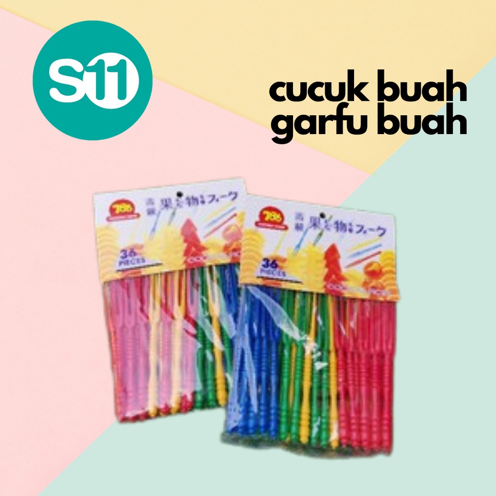 36pcs Cocktail Picks /36 Batang Cucuk Kerang Cucuk Buah Garfu Buah ...