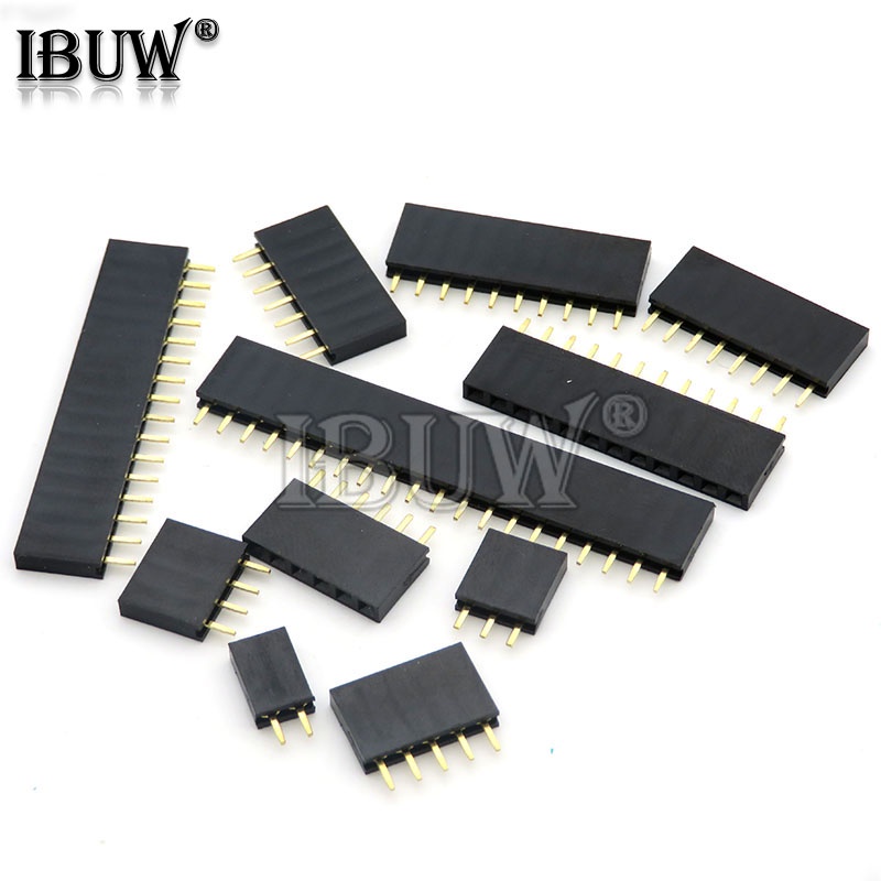 10PCS 2.54MM pitch single row female pin socket 2/3/4/5/6/7/8/9/10/11 ...