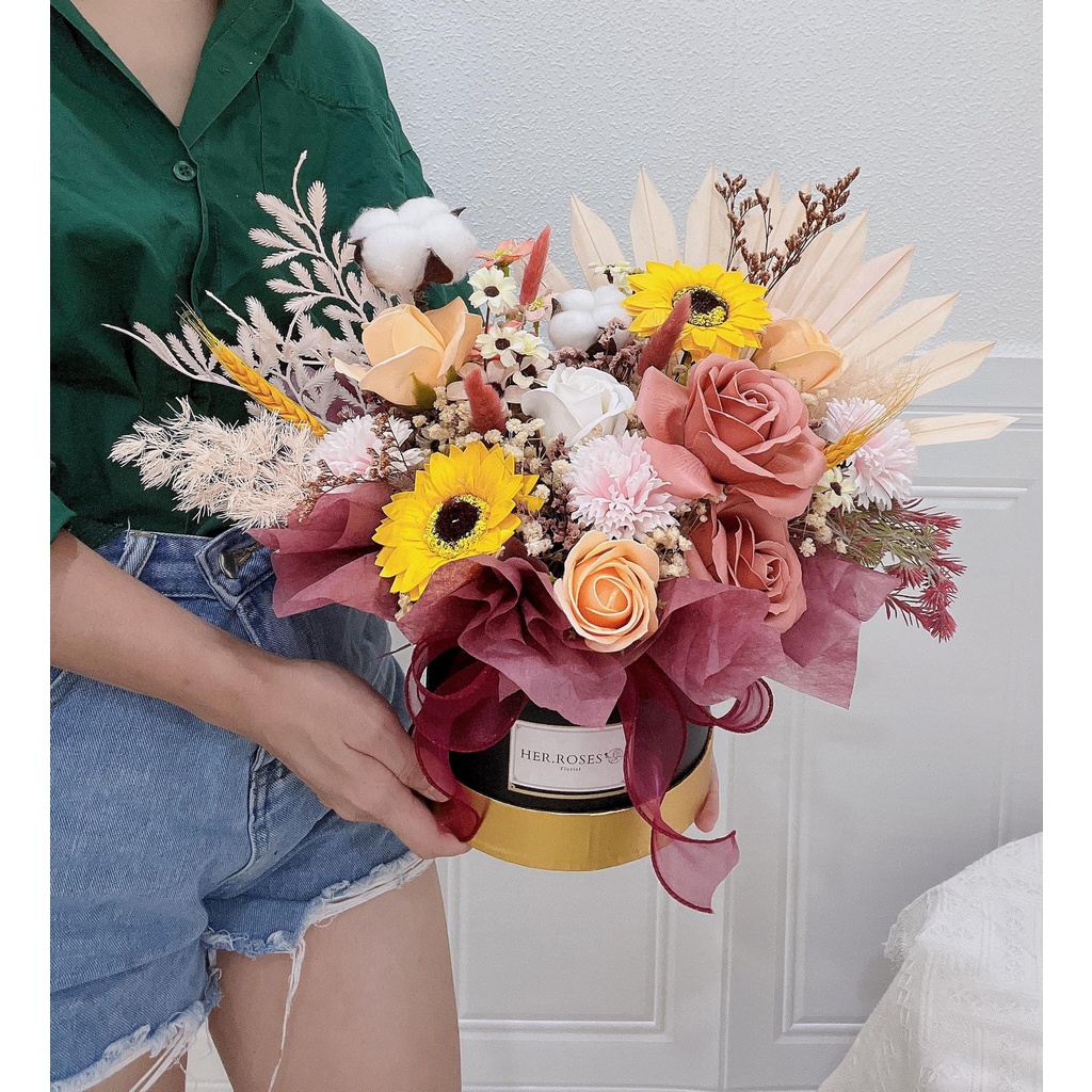 Grand Opening Flower Box Preserved Flower Artificial Flower Flower Soap ...