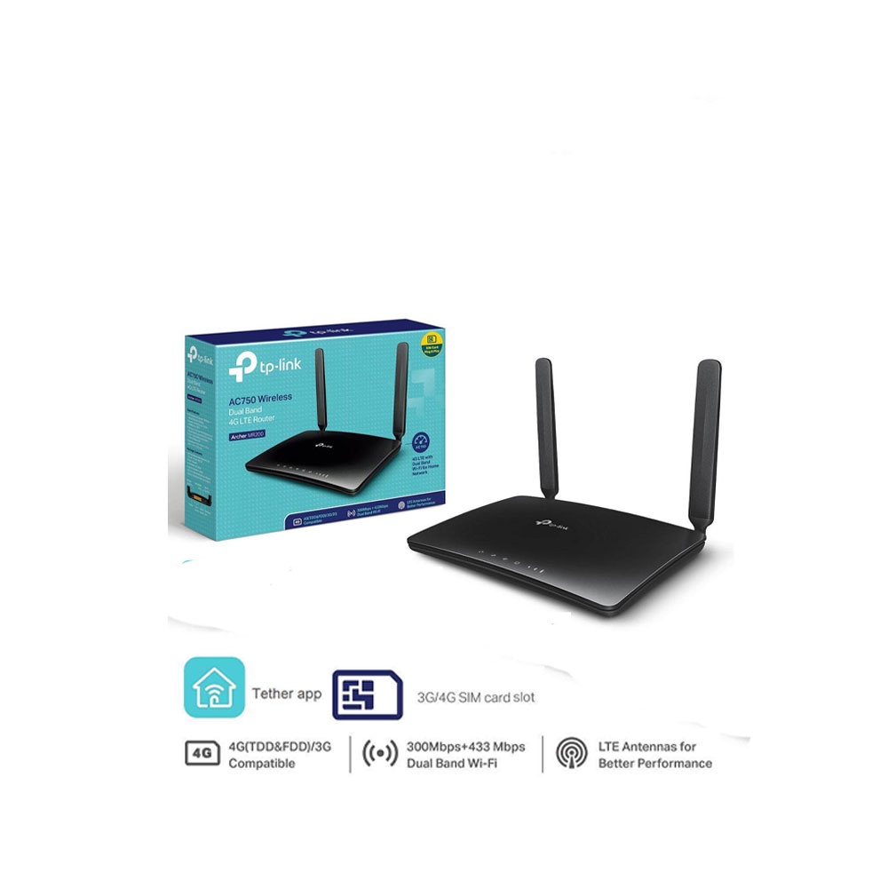 TP-Link Archer MR200 AC750 Wireless Dual Band 4G LTE WiFi Router Fast ...