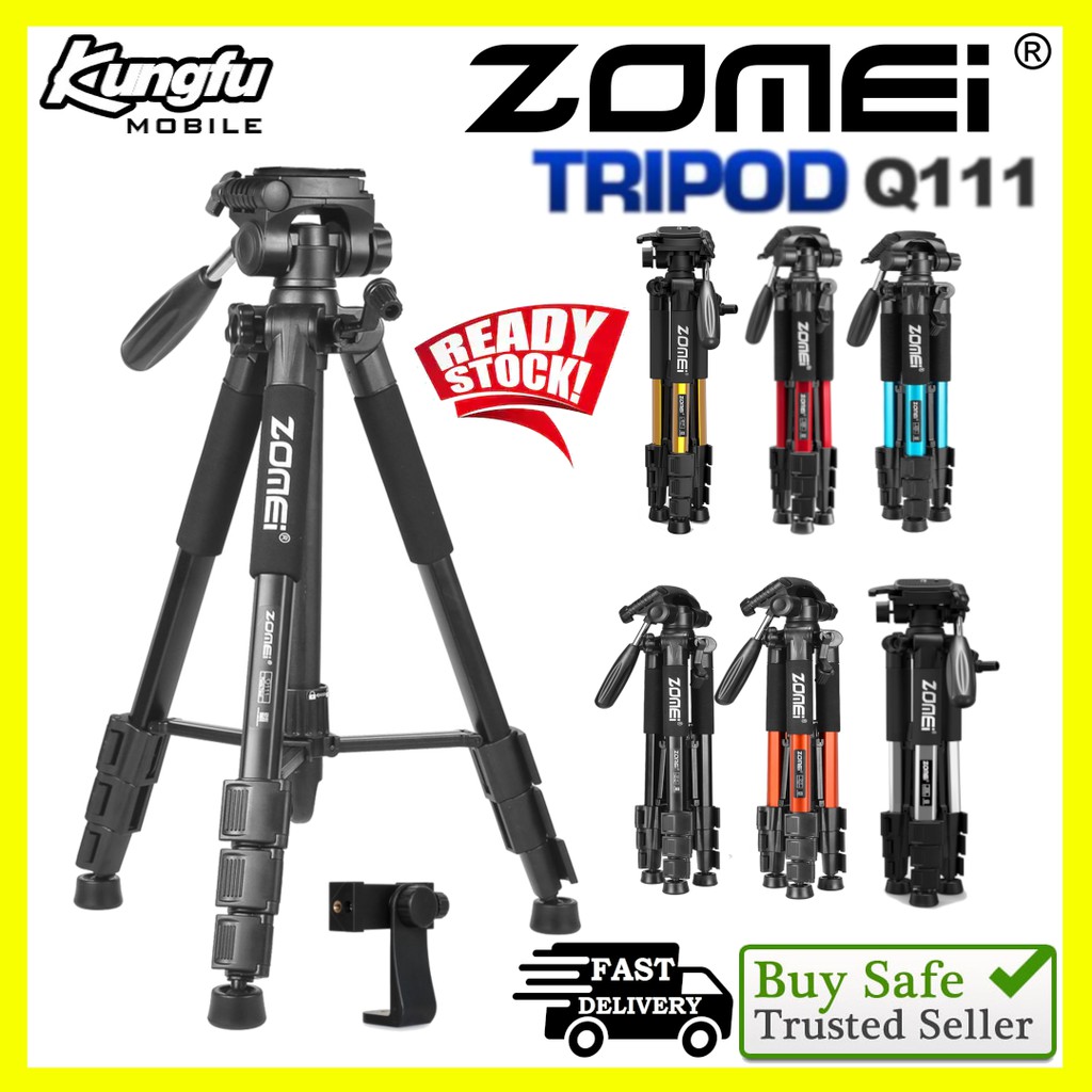 【KungFu】Zomei Q111 Professional Travel Portable Aluminum Tripod With ...