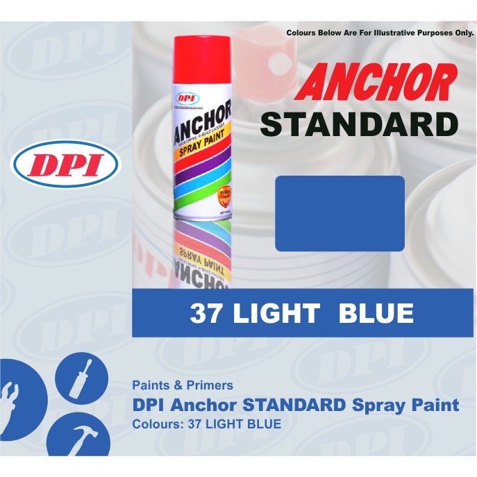 400 ML DPI STANDARD Anchor Spray Paint [ Colours:37 LIGHT BLUE ...