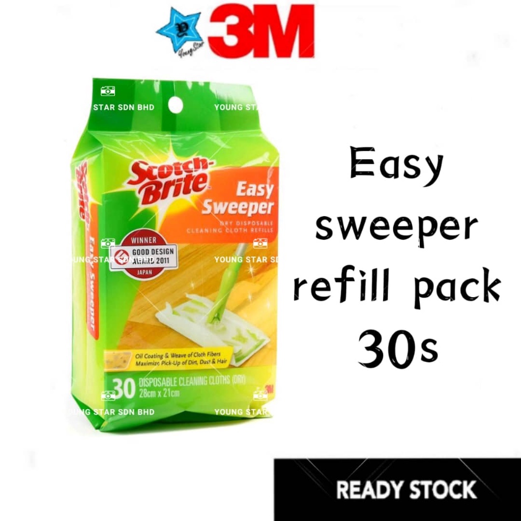 3M Scotch-Brite EASY SWEEPER DRY DISPOSABLE CLEANING CLOTH REFILLS ...