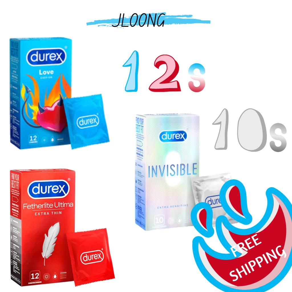 SHL Durex Condom [10s/12s] Invisible Love Fetherlite Extra Thin Kondom ...