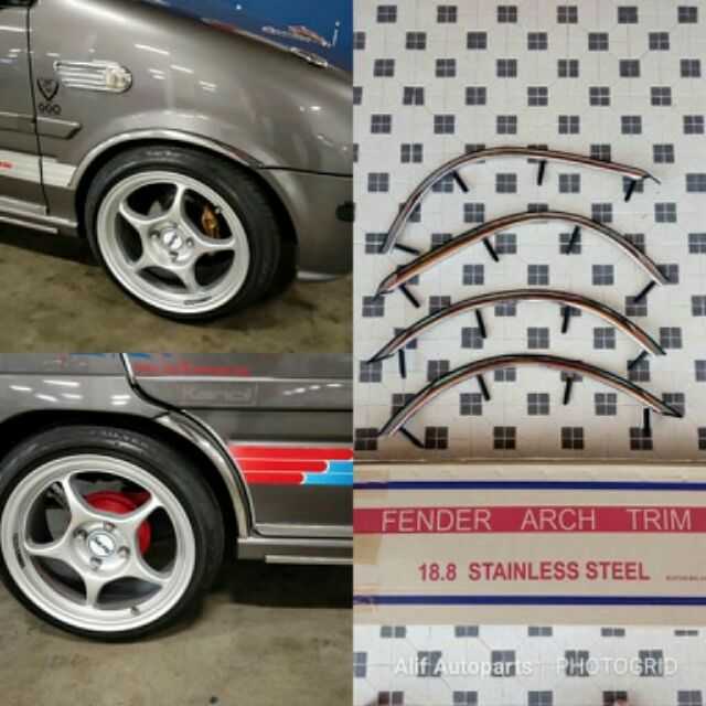💥READY STOCK💥Fender Arch Fender Trim Chrome Krome Perodua Kancil ...