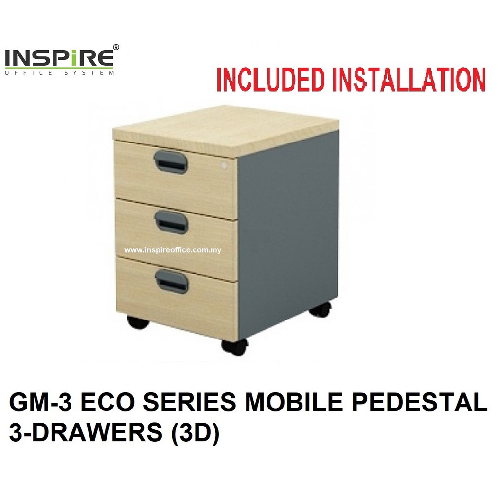 ECO SERIES GM-3 MOBILE PEDESTAL 3-DRAWERS (3D) | Shopee Malaysia