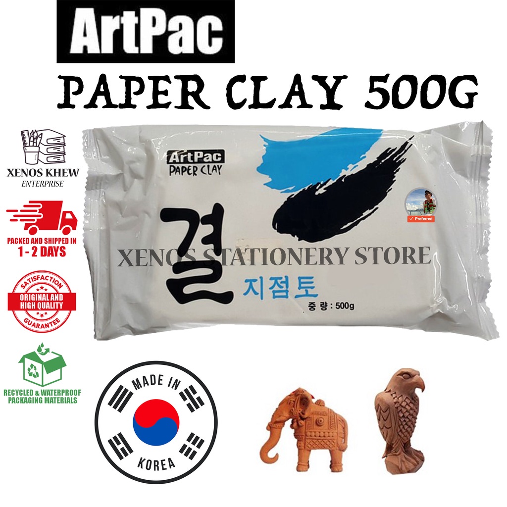 ARTPAC PAPER CLAY 500G MADE IN KOREA NATURAL WHITE MODELLING MATERIAL ...