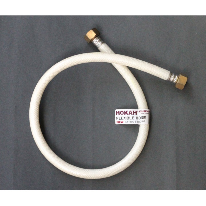 HOKAH Reinforced Braided PVC PP Nylon Flexible Pressure White Hose 30 ...