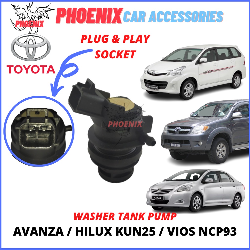 TOYOTA VIOS NCP93 / AVANZA / HILUX KUN25 / Altis 2010 Washer Tank Pump ...