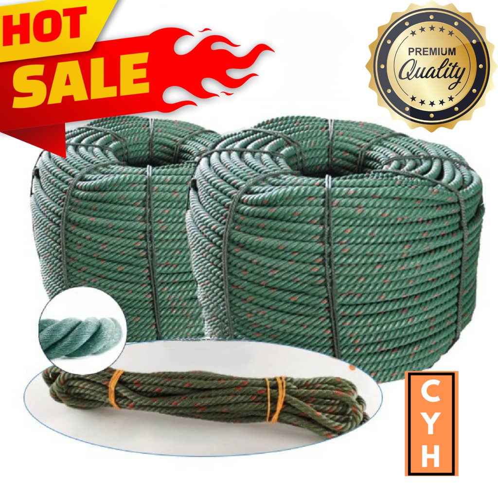 Nylon Rope Polyethylene Rope PE Rope / Tali PE Hijau 6mm/8mm x 1kg ...