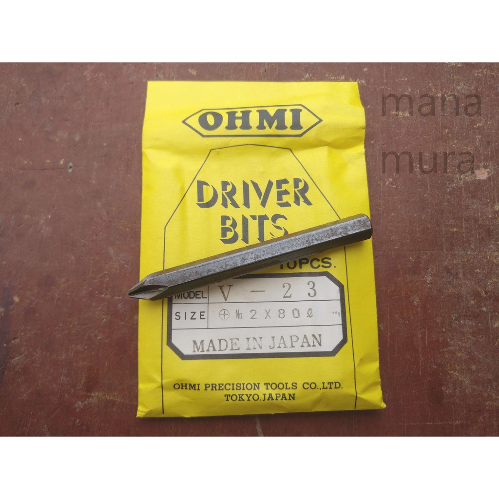 OHMI Made in Japan Driver Bits 2x80 (+) Price for 1piece | Shopee Malaysia