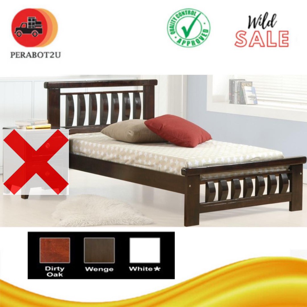 P2U XL 3.5 super Single Wooden Bed / Solid Wood super Single Bed ...