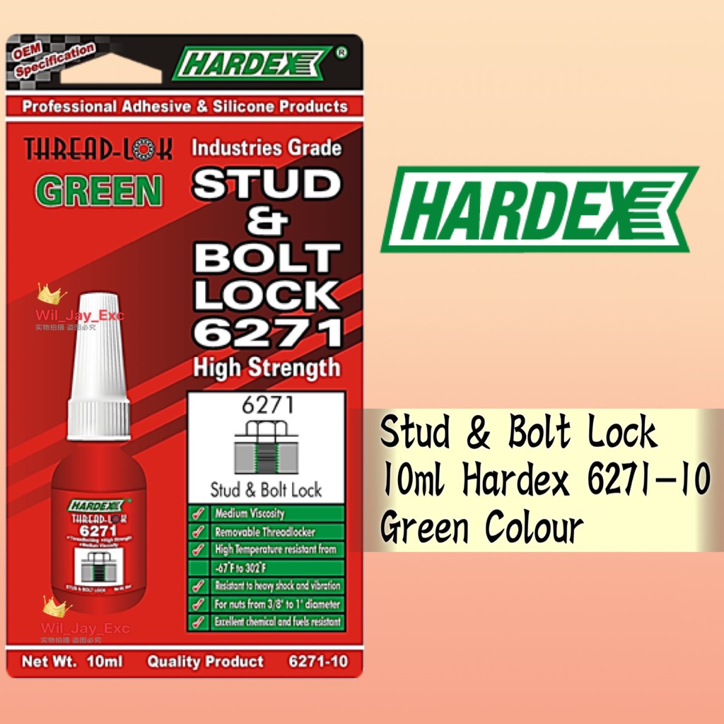 HARDEX T-6271 STUD & BOLT LOCK 6271 10ML | Shopee Malaysia