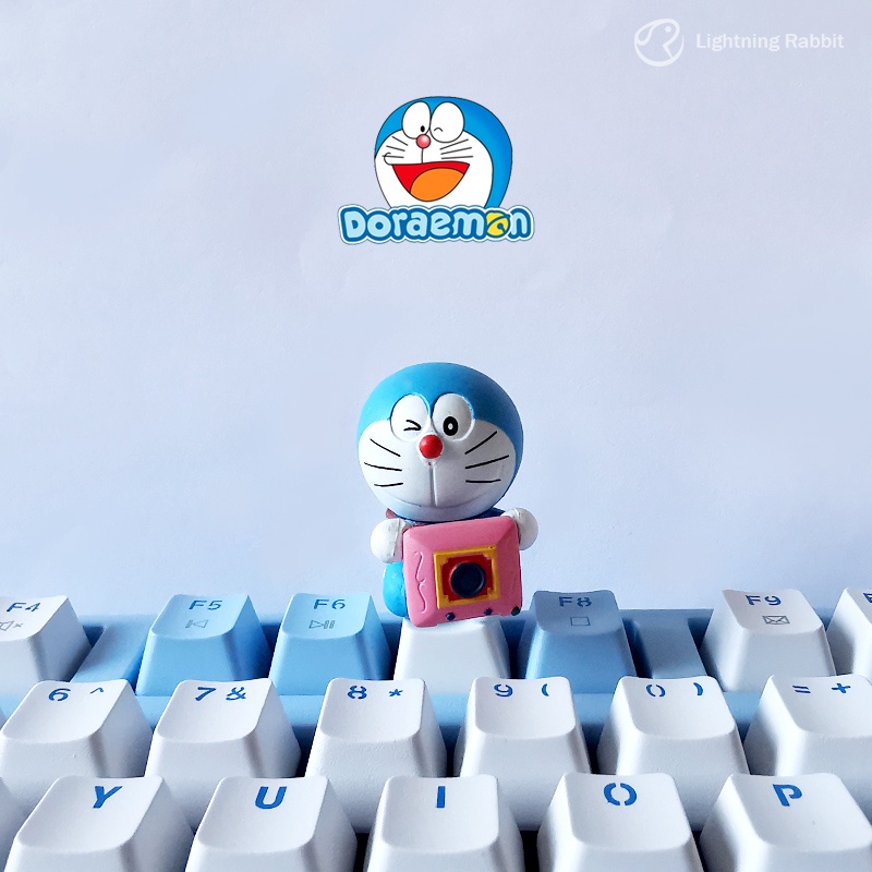 A Keycap Mechanical Keyboard Doraemon Ding-dong cat Blue Fatty DIY ...