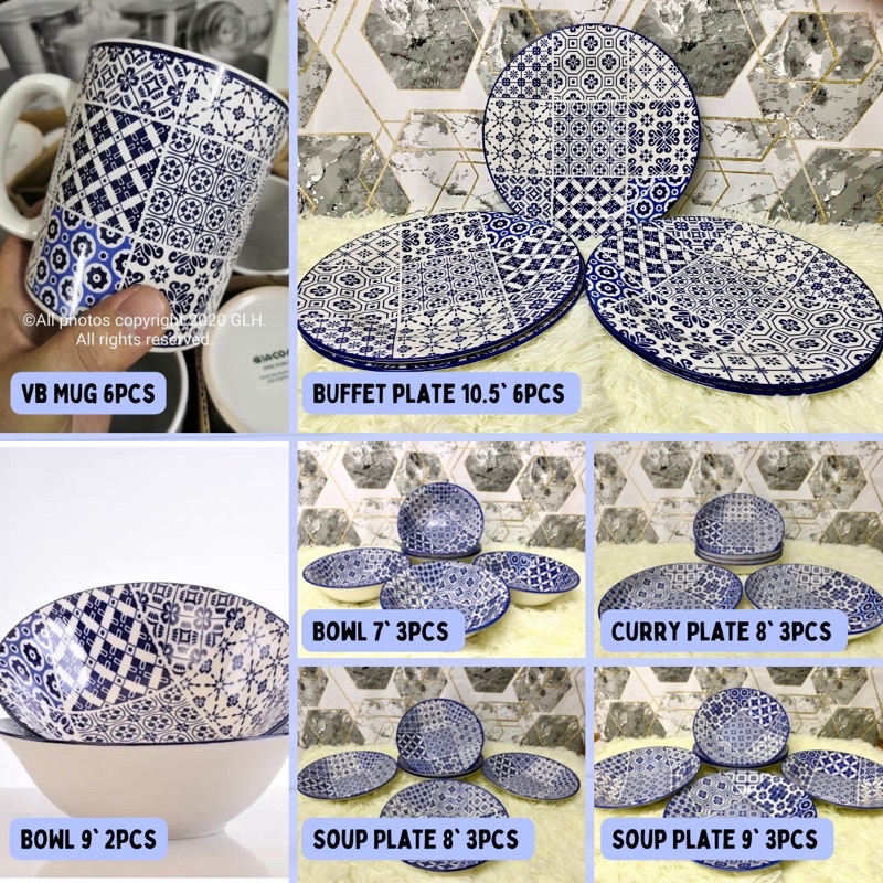 Combo Set Pinggan Mangkuk Giacomo Set Plate Dinnerware Dinner Set Kaca ...