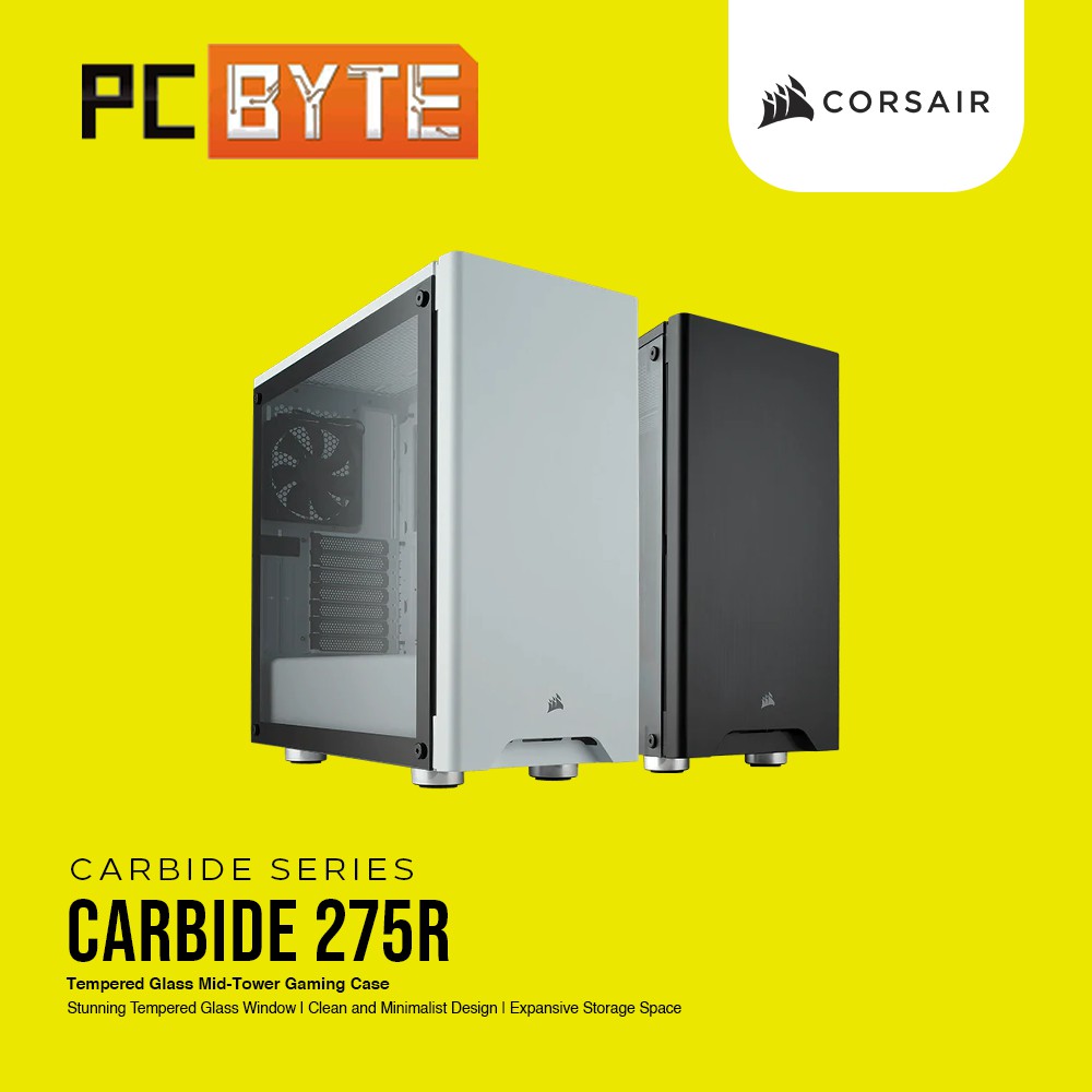 Corsair Carbide Series 275R Tempered Glass Mid-Tower Gaming Case ...