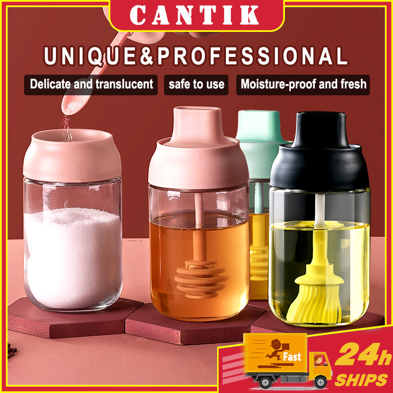 🔥Ready stock🔥 Glass Seasoning Spice Jar Condiment Box Sealed Condiment ...