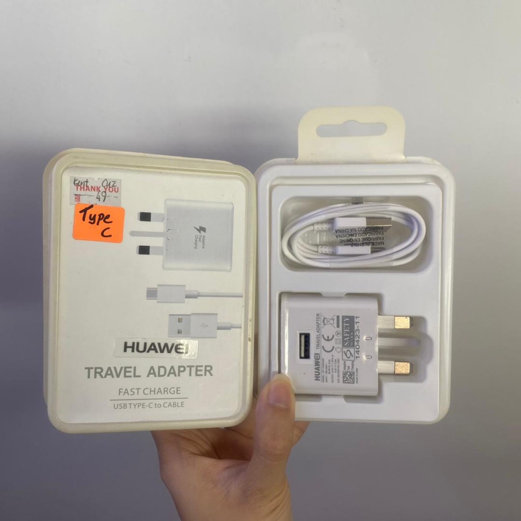 Huawei travel adapter fast charger (WITH Type-C cable) | Shopee Malaysia