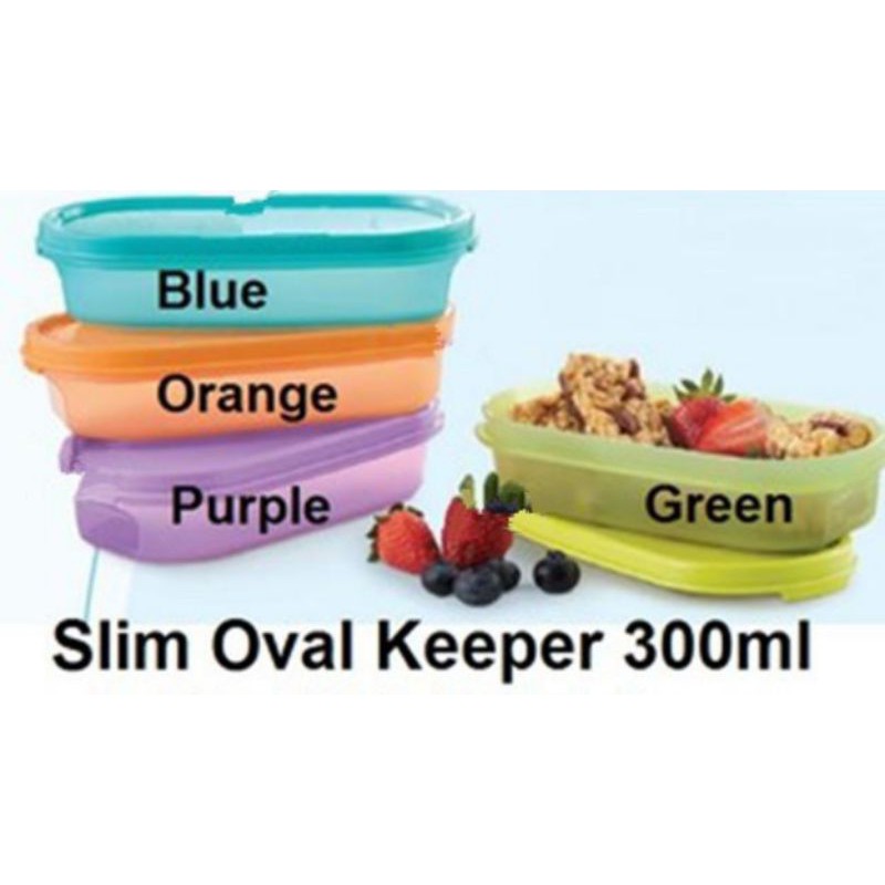 [💥 READY STOCK 💥]Bekas Kedap Bekal Tupperware Slim Oval Keepers 300ml (loose 1pcs) | Shopee Malaysia
