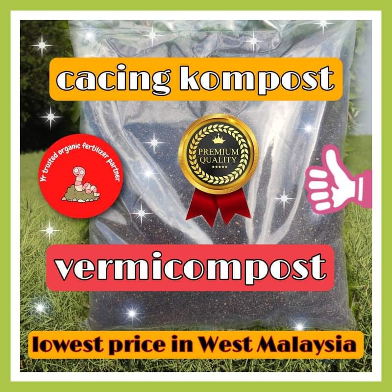 1kg+ High nutrient organic vermicompost / bio-fertilizer / organik ...
