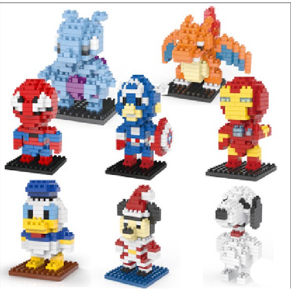 [Ready Stock] pokemon marvel disney nano block Lego Mini block building ...