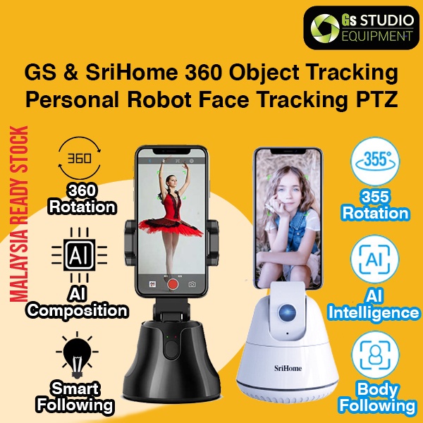 GS & SriHome 360 Object Tracking Personal Robot Cameraman Face Tracking ...