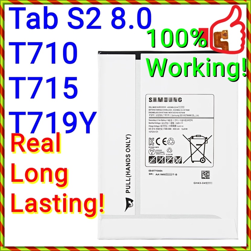 (4000mAh) NEW ORI Last Long Stable Battery EB-BT710ABA for Samsung Galaxy Tab S2 8.0 T710 T715Y ...
