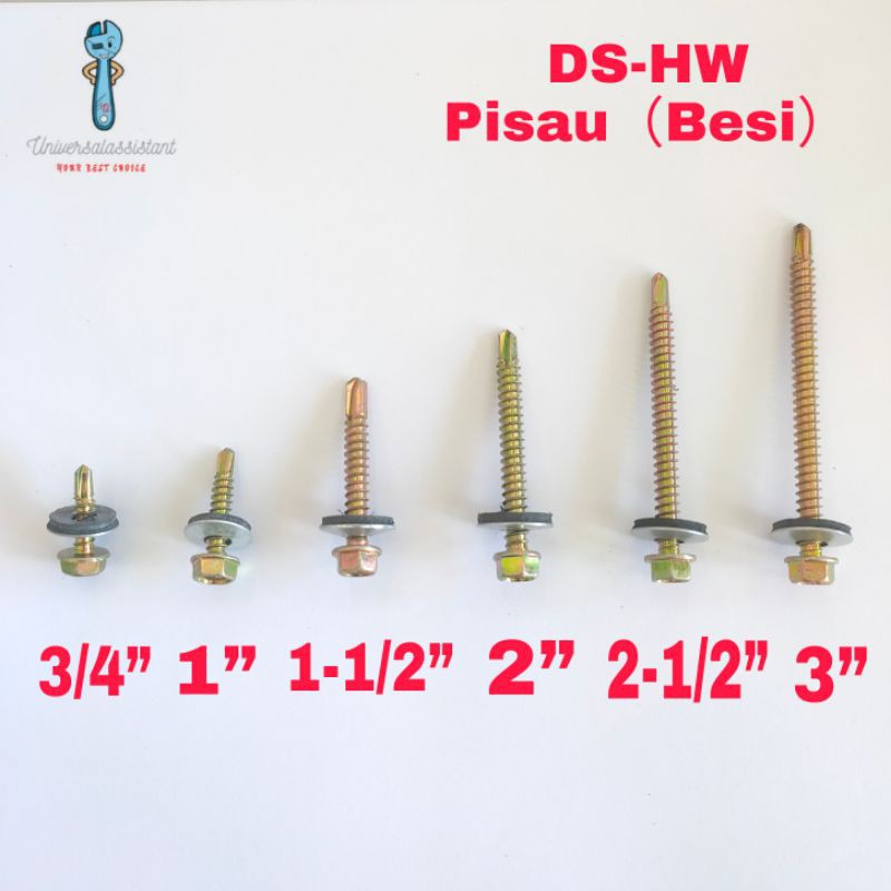 Self Drilling Screw Awning Screw | Skru Oning | Screw Pisau | Head ...