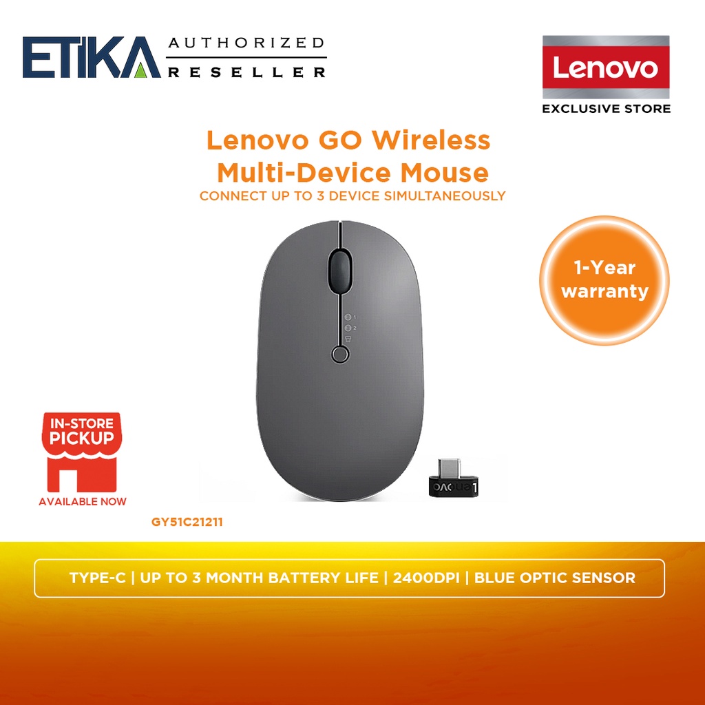 Lenovo GO Wireless Multi-Device Mouse | Paired with up to 3 devices ...