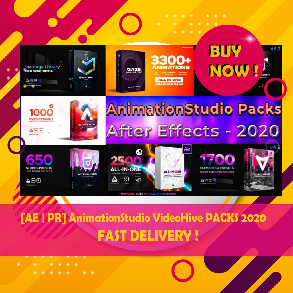 [AE] AnimationStudio ALL PACKS 2020 TEMPLATE AFTER EFFECT | Shopee Malaysia