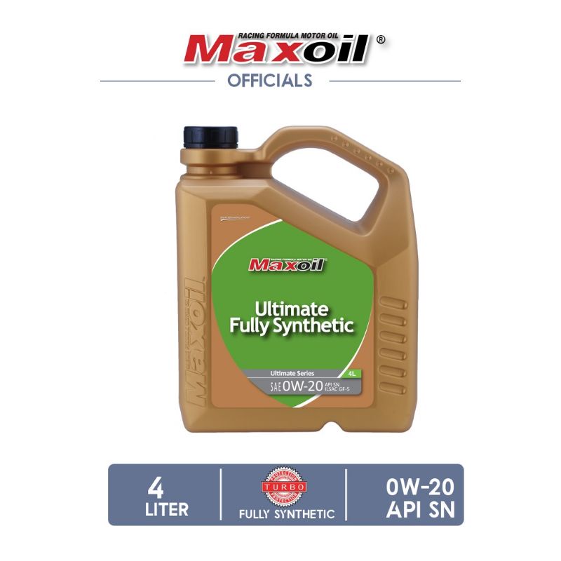 Maxoil 0W-20 API SN Fully Synthetic 4L/3L | Shopee Malaysia