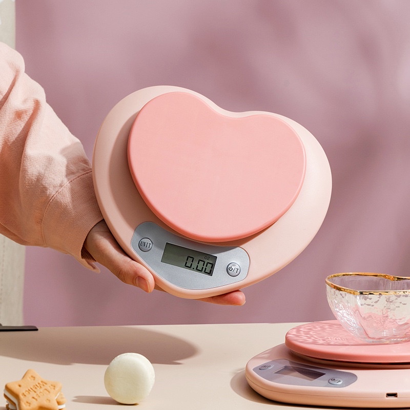 Heart shape electric scale digital scale cute battery chargeable scale ...