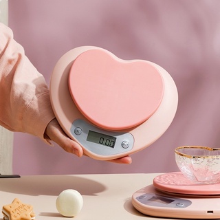 Heart shape electric scale digital scale cute battery chargeable scale ...