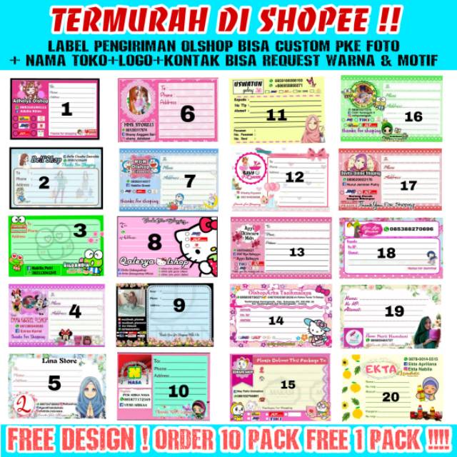 Free DESIGN SHOPEE CUSTOM Shipping Labels!!!! | Shopee Malaysia