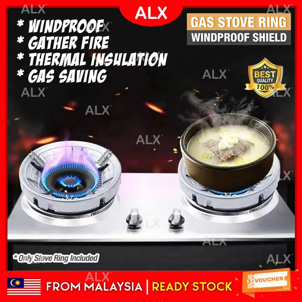 ALX 9 Holes Gas Stove Draft Shield Protective Cover Fire Fixed Energy ...