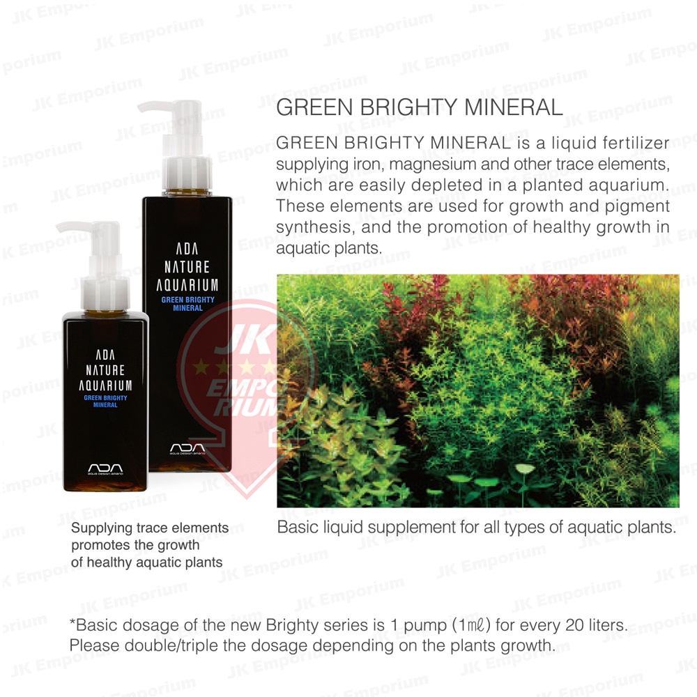 ADA Green Brighty Series Liquid Fertilizer Planted Tank Aquarium Fert ...