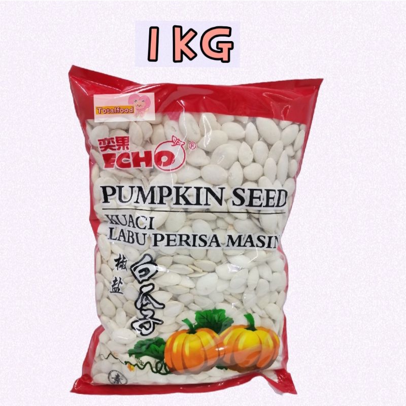 ECH Pumpkin Seeds Kuaci Putih masin labu vegetarian 椒盐白瓜子 1KG | Shopee ...