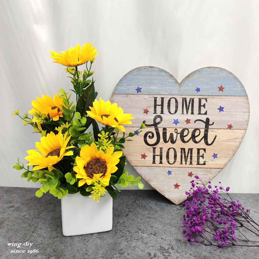 1 SET | ARTIFICIAL SUNFLOWER BUSH SET POT FOR DECORATION/ HIASAN BUNGA ...