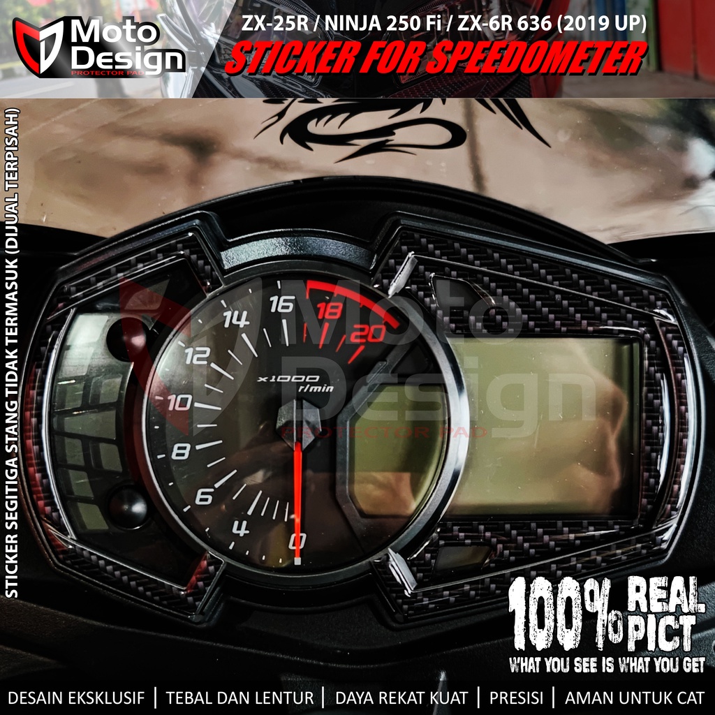 Carbon Protector Pad Speedometer Sticker ZX25R Ninja 250 Fi New ZX6R ...