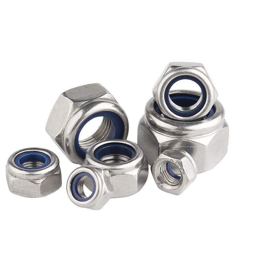 Non-slip Nylon Lock Nut M3 M4 M6 M8 M10 M12 M14 M16 M18 M20 Hex Hexagon ...